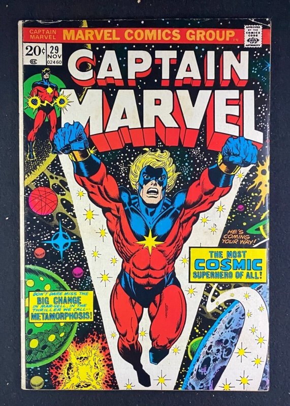Captain Marvel (1968) #29 FN (6.0) Thanos Drax and Destroyer App Jim ...