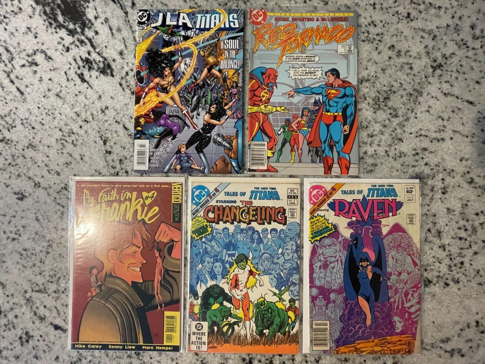 5 DC Comics Tales Of Teen Titans 2 3 Faith Frankie 4 Red Tornado 1 JLA ...