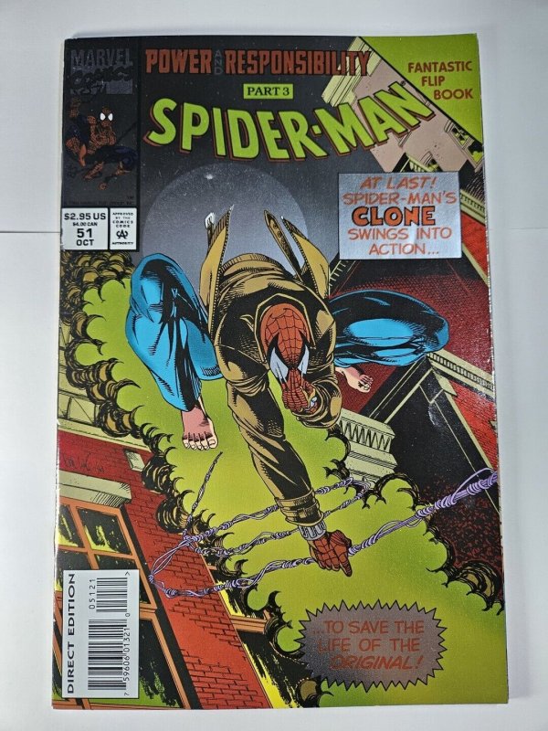Spider-Man #51 VF- 1996 Foil CVR Flipbook Marvel Comics C145A | Comic ...
