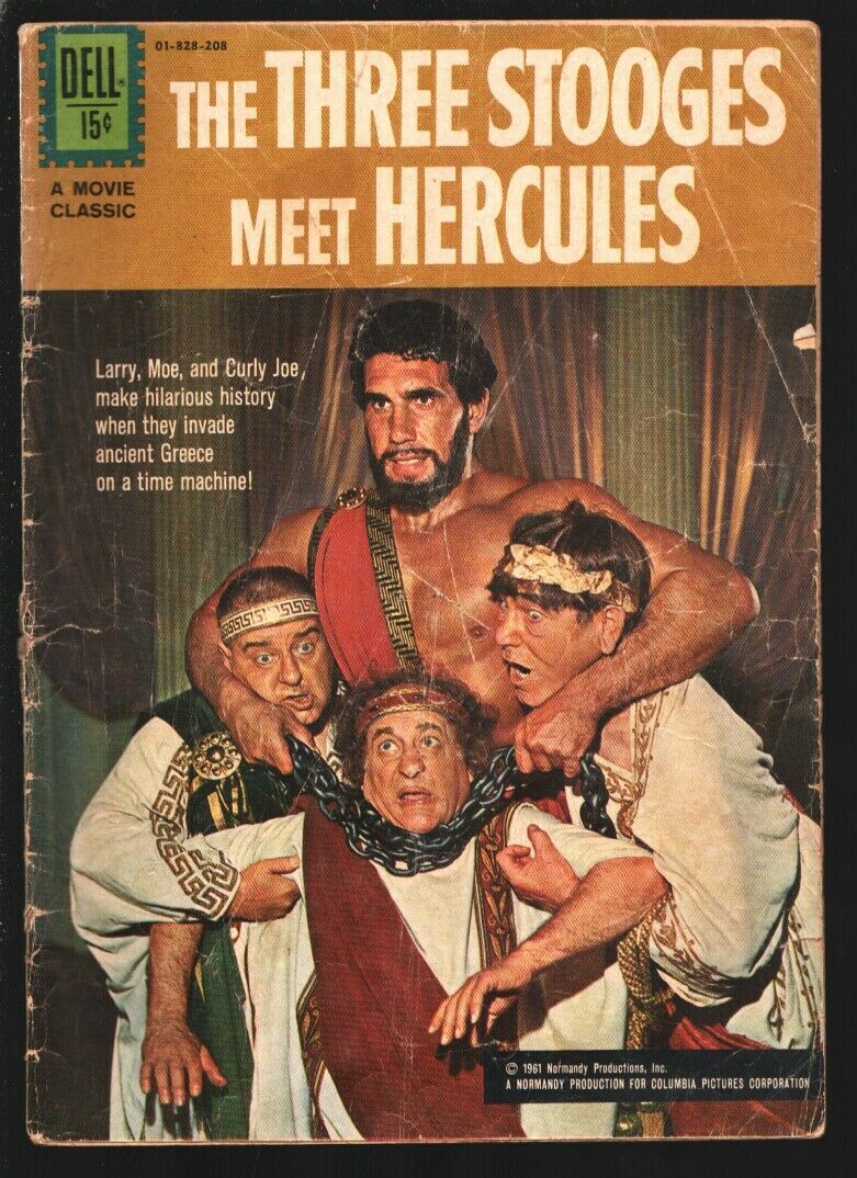 Three Stooges Meet Hercules Comic #01-828-208 1962-Dell-Movie classic-3 ...