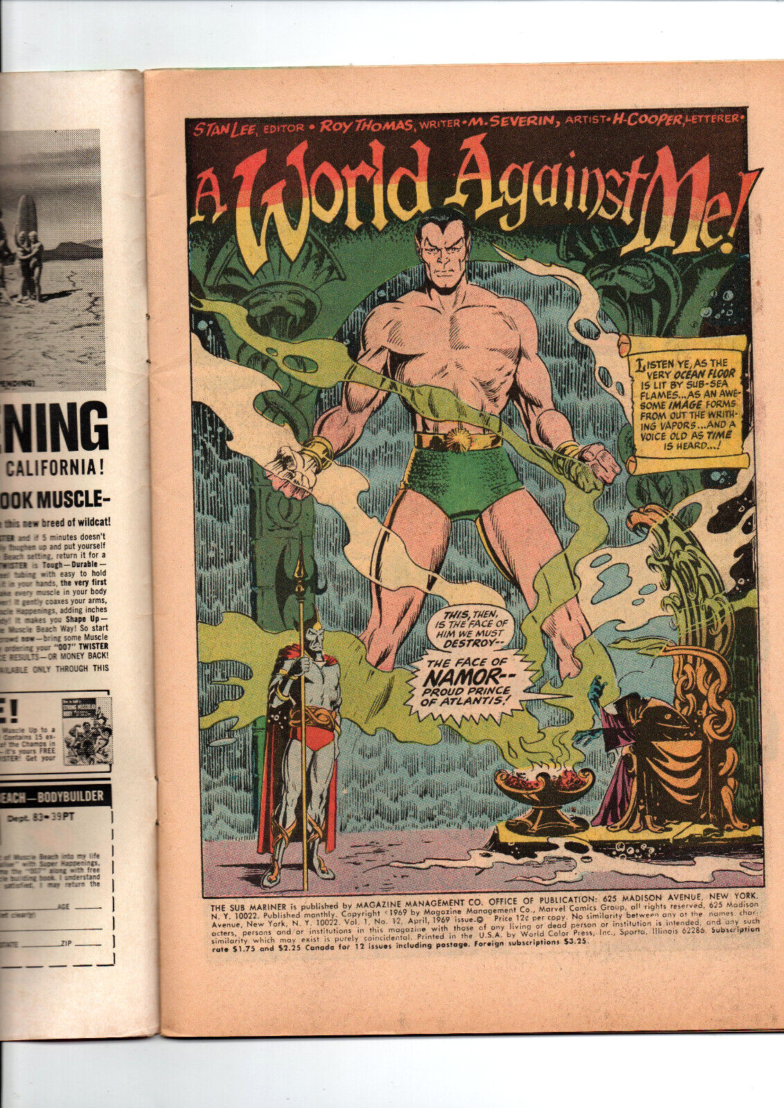 Sub-Mariner #12 - Death of Lady Dorma - KEY - Namor - 1969 - FN | Comic ...