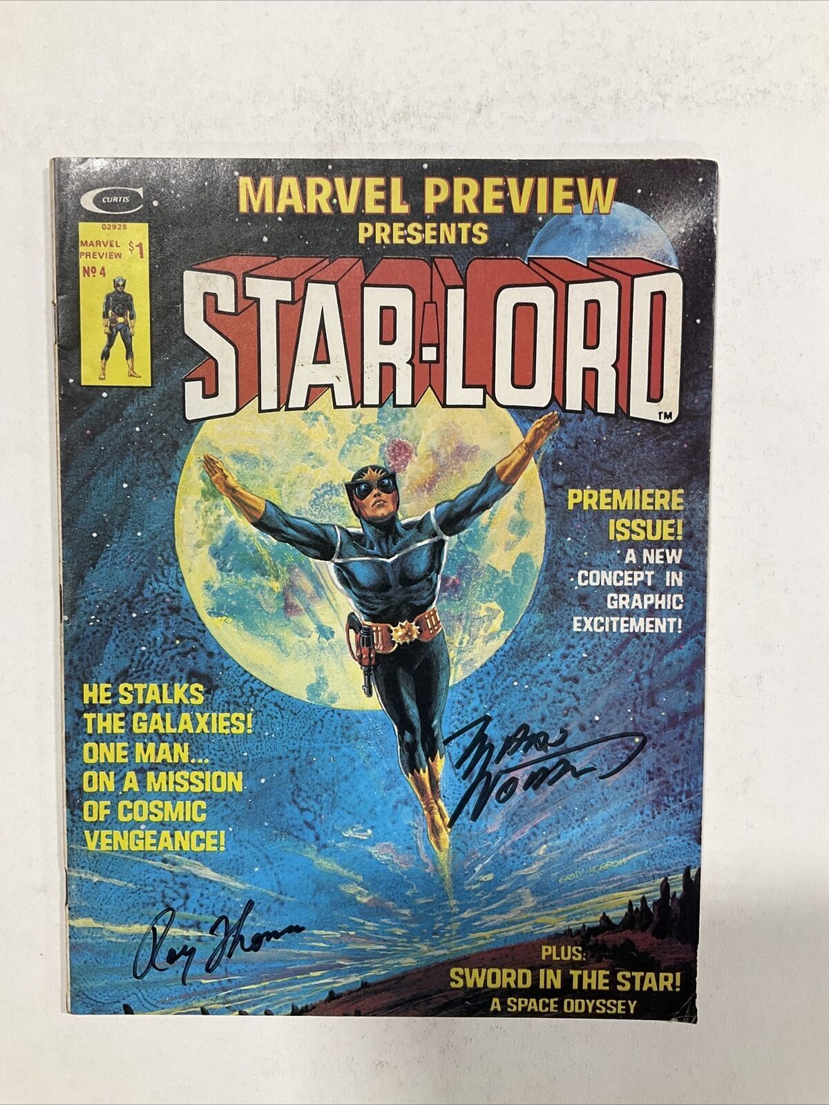 Marvel Preview #4 Fine FN 6.0 Signed Roy Thomas Marv Wolfman 1st Star ...