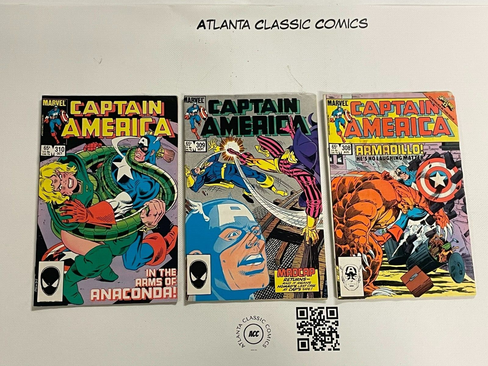 3 Captain America Marvel Comic Books # 308 309 310 Hulk Thor Avengers ...