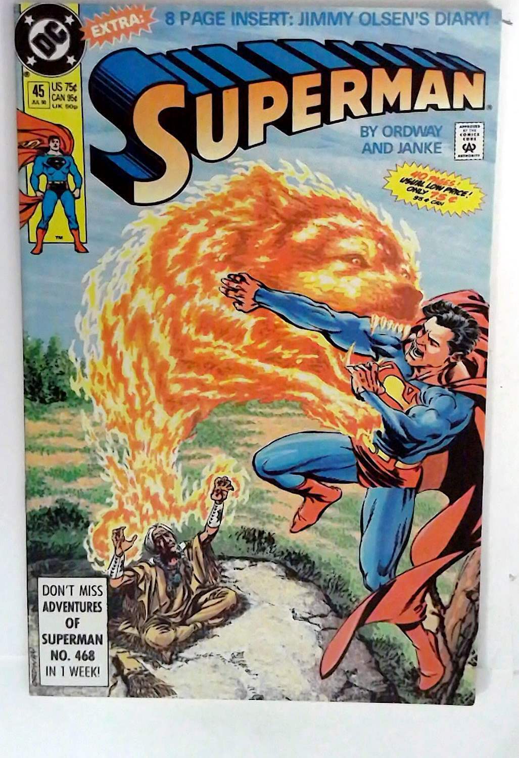 Superman #45 (1990) DC Comics 9.2 NM- Comic Book | Comic Books - Copper ...