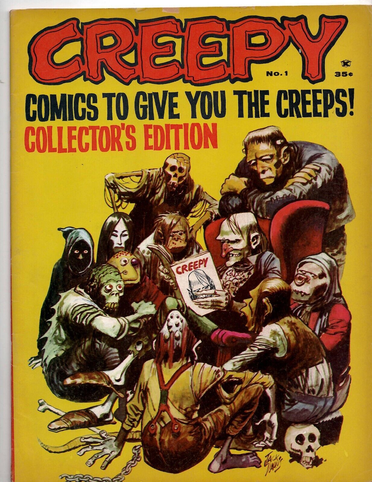 VINTAGE 1964 Creepy Magazine #1 Warren Comics Frank Frazetta Jack Davis ...