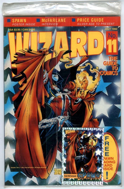 Wizard Magazine #11 (1992) NM Pollybagged Poster & Card Spawn FACTORY ...