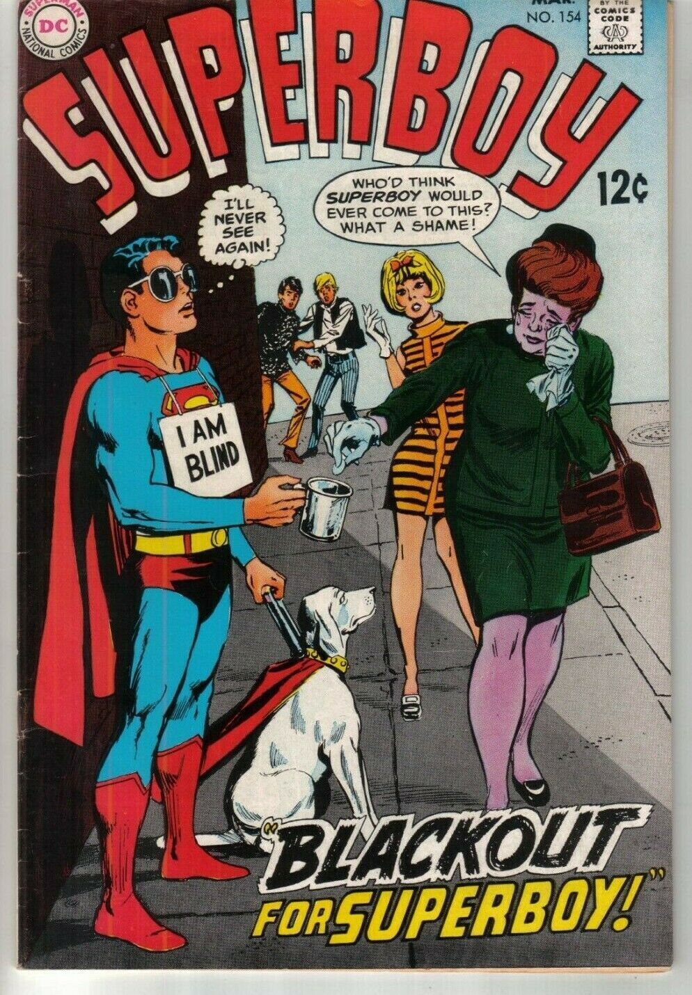 DC Comics 1969 Superboy Blackout for Superboy! #154 W:Frank Robbins A ...