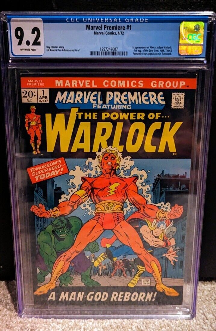 Marvel Premiere (1972) #1 CGC 9.2 1st Appearance of Him - Adam Warlock ...