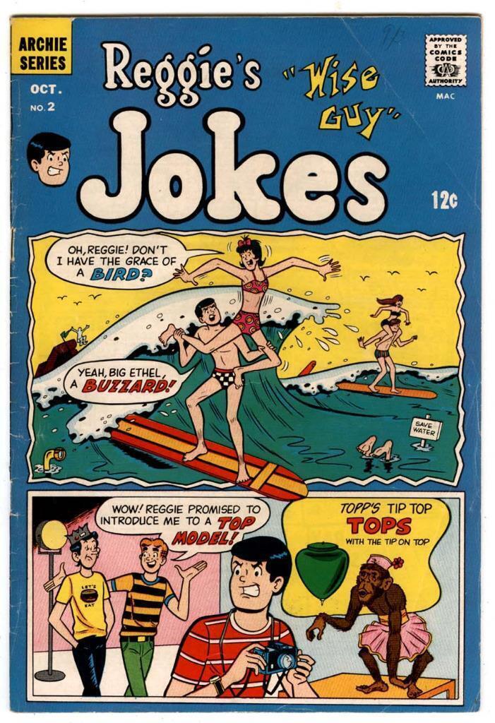 Reggie's Wise Guy Jokes #2 1968 ARCHIE Betty Veronica TIP TOPS ...