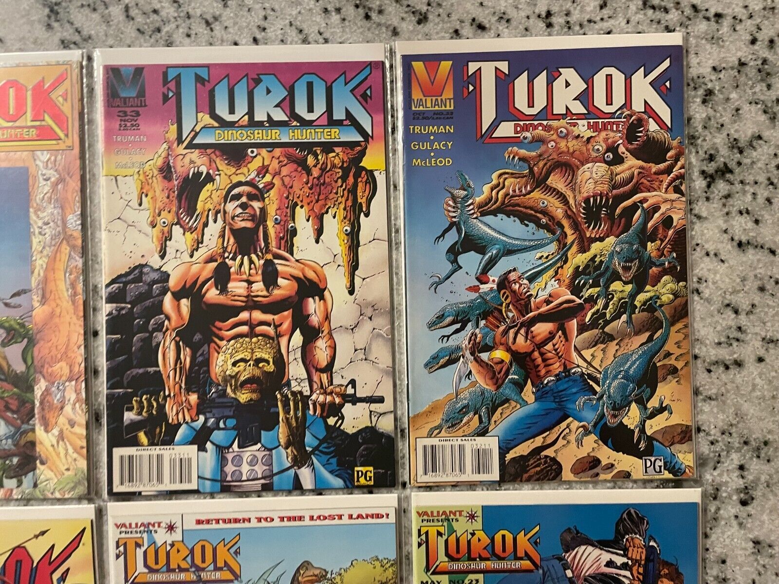 Lot Of 6 Turok Valiant Comic Books # 23 24 31 32 33 1 NM Solar Magnus ...