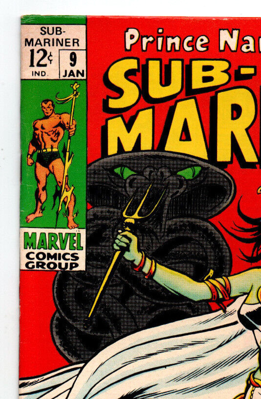 Sub-Mariner #9 - 1st app Naga & Serpent Crown - KEY - Namor - 1968 - VF ...