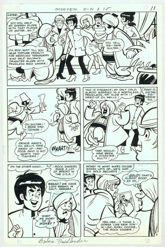 1968 Swing with Scooter #15 DC Comic Teen Comedy Series Original Art ...