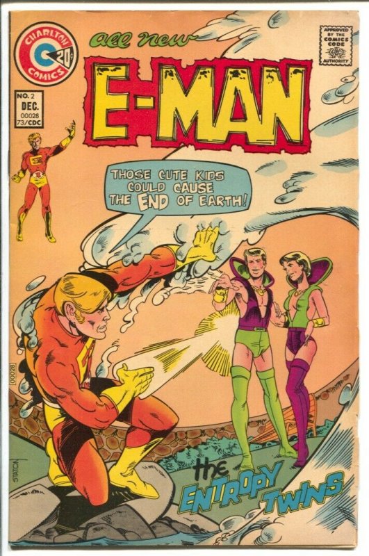 E-Man #2 1973-Charlton-Joe Stanton-Steve Ditko-Nicola Cuti-FN/VF ...