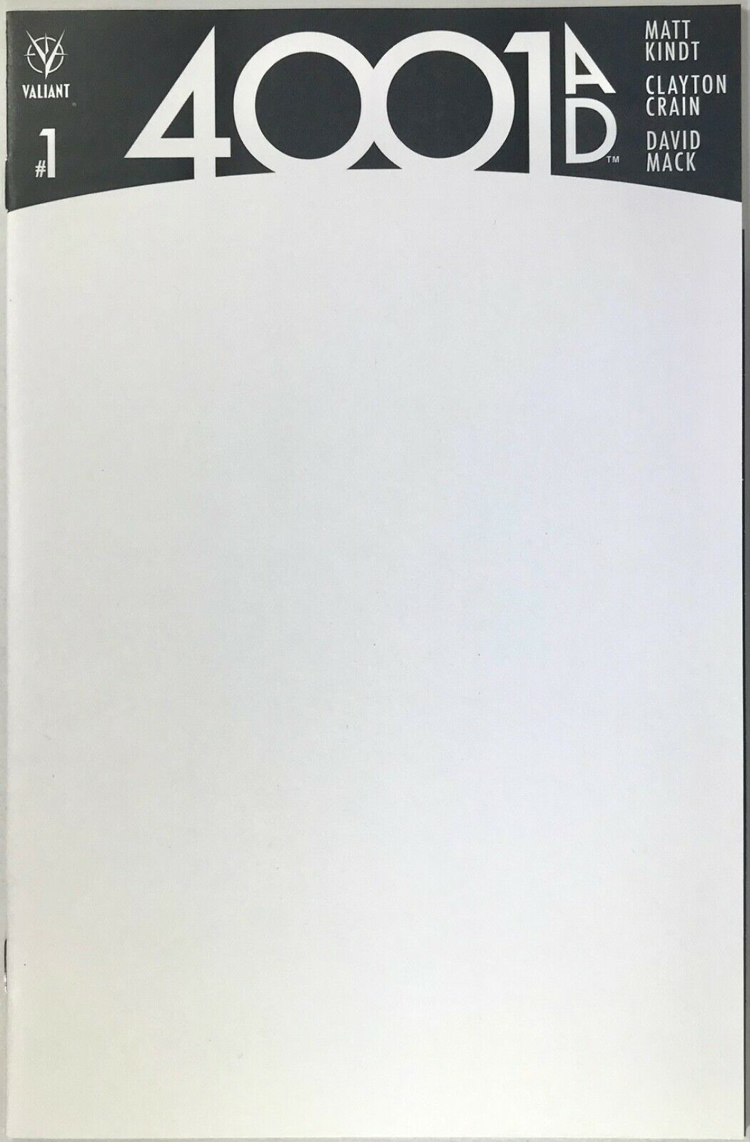 4001 AD Comic Issue 1 — Blank Cover Variant — 2016 Valiant Comics ...