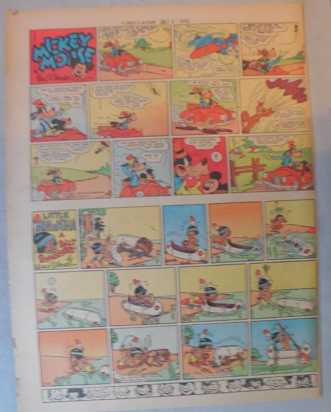 Mickey Mouse Sunday Page by Walt Disney from 12/8/1940 Tabloid Page ...