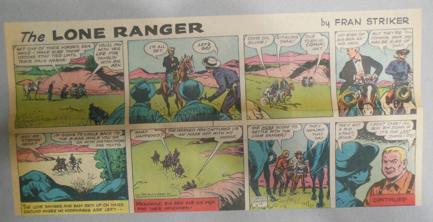 (48) Lone Ranger Sunday by Fran Striker & Charles Flanders 1960 Size: 7 ...