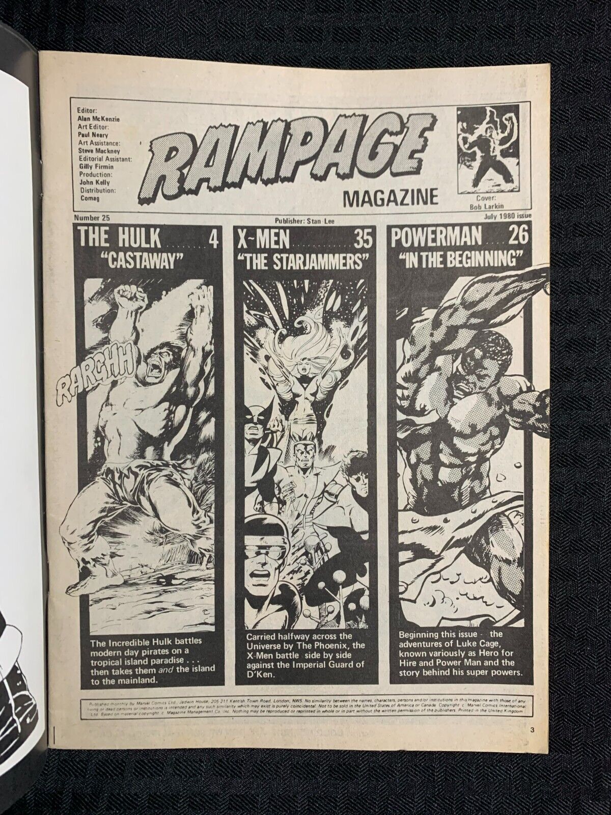 1980 RAMPAGE HULK Marvel UK Magazine #25 FN+ 6.5 Luke Cage Powerman / X ...