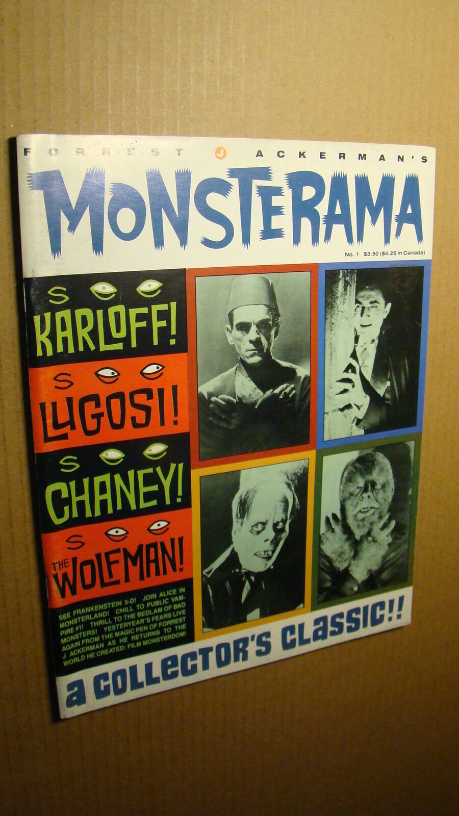Monsterama 1 *High Grade* Ackerman Karloff Lugosi Chaney Famous ...