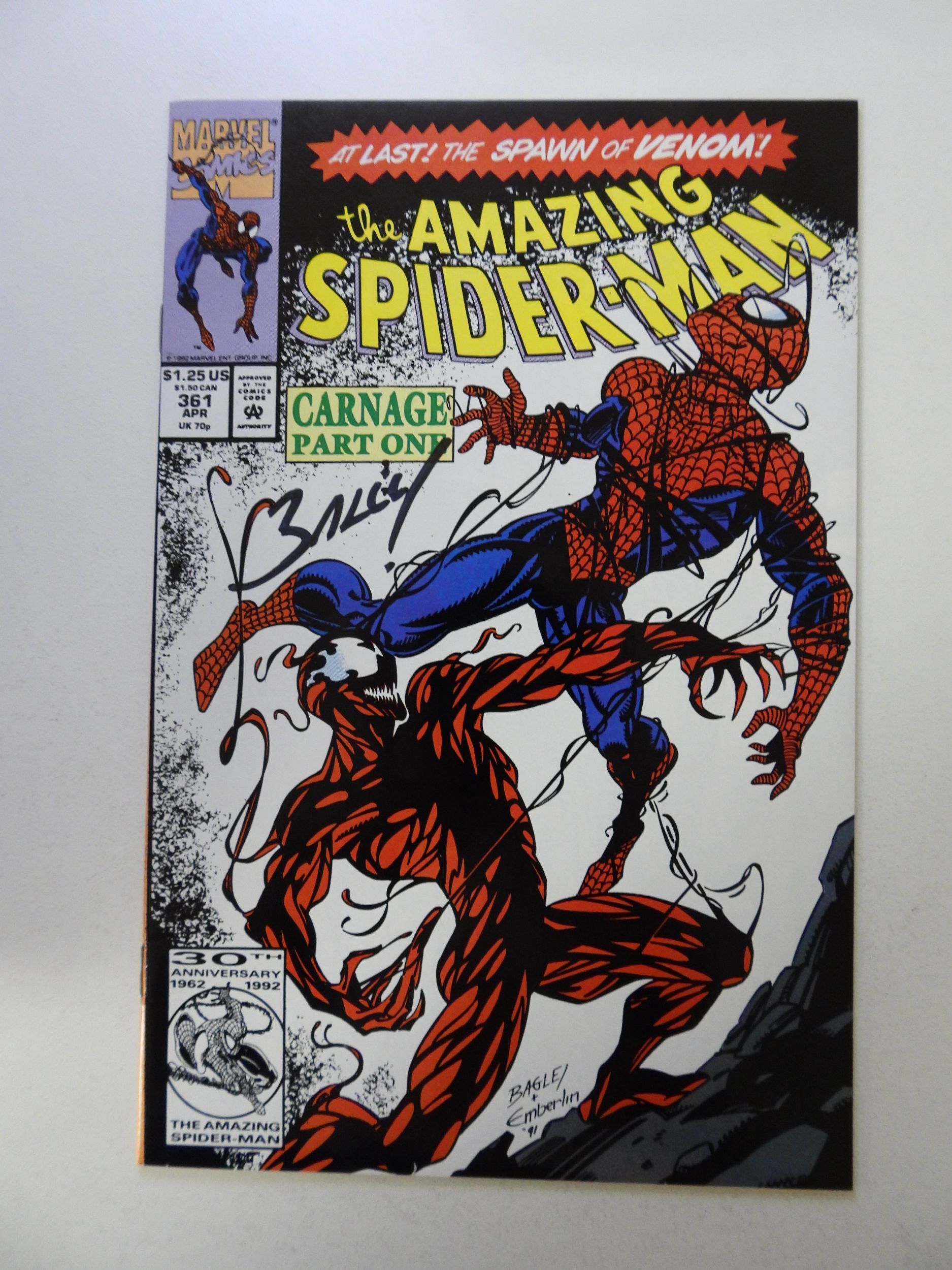 The Amazing Spider-Man #361 1st full appearance of Carnage signed ...