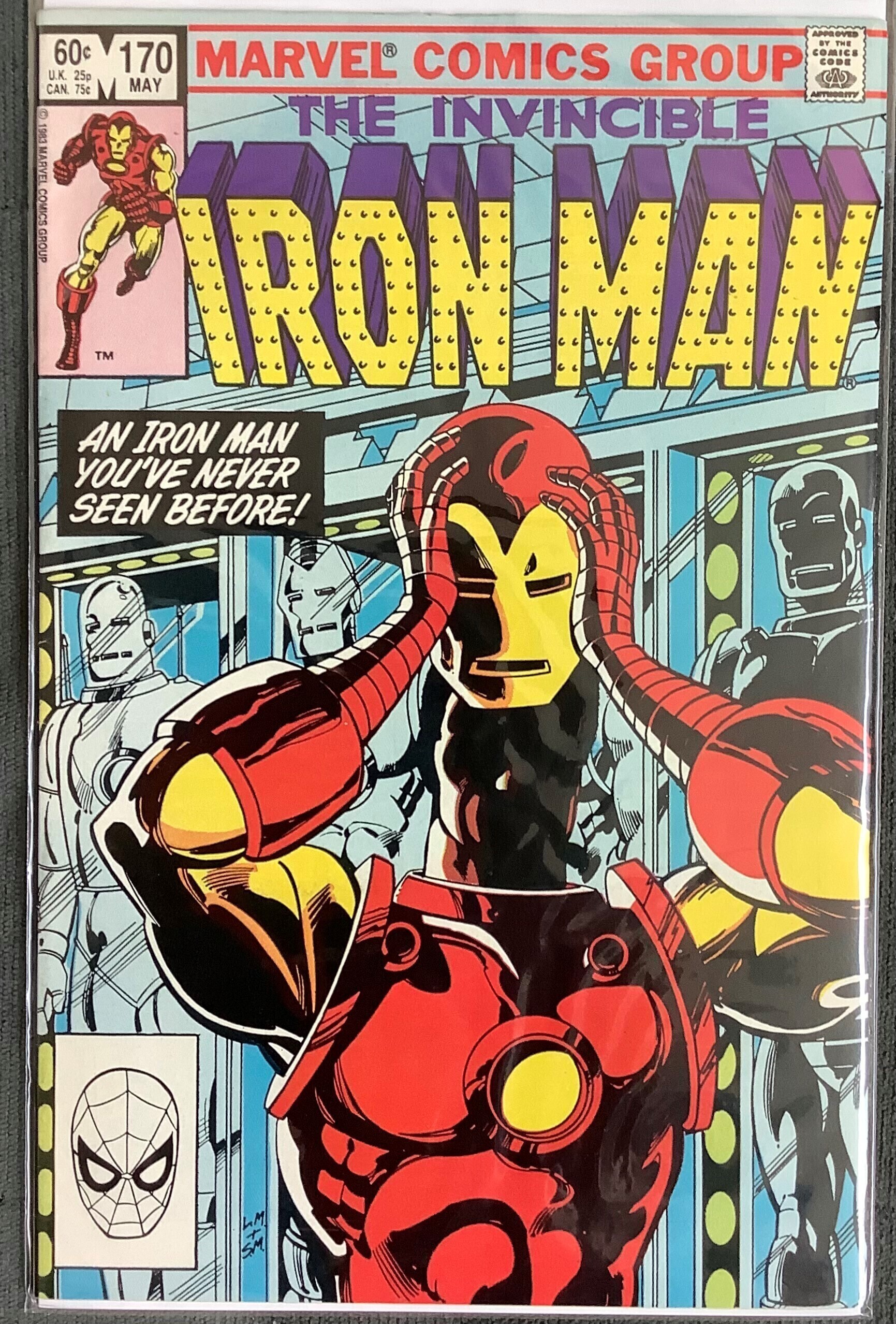 Iron Man 170 Direct Edition 1983 Marvel James Rhodes Becomes Iron