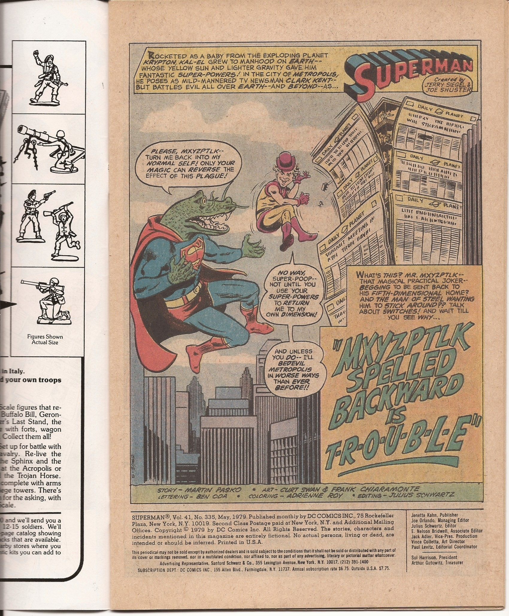 Superman #335 VERY FINE Whitman Variant Light cover wear, pages are ...