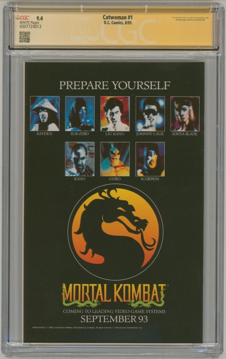 1993 CGC SS 9.4 Catwoman #1 SIGNED Jim Balent Cover & Art / Batman ...