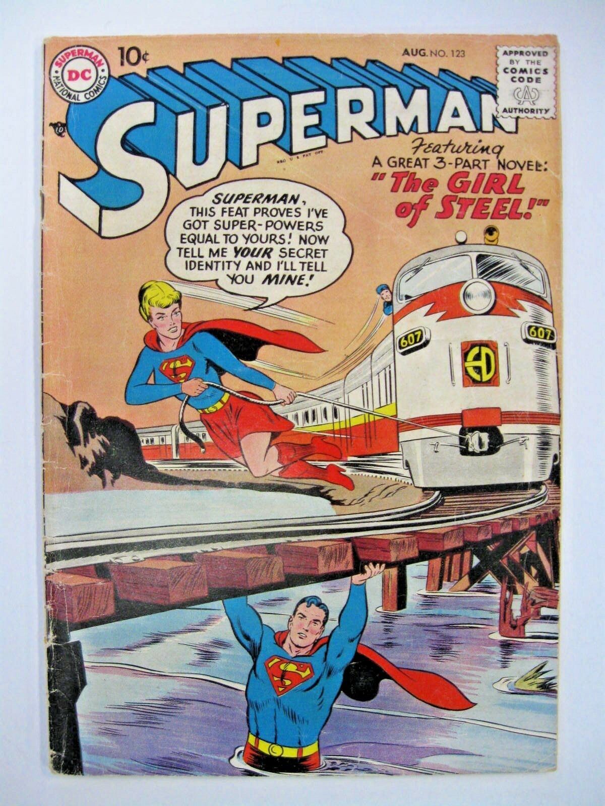 Superman #123 in VG Condition. Pre-Supergirl tryout! | Comic Books ...