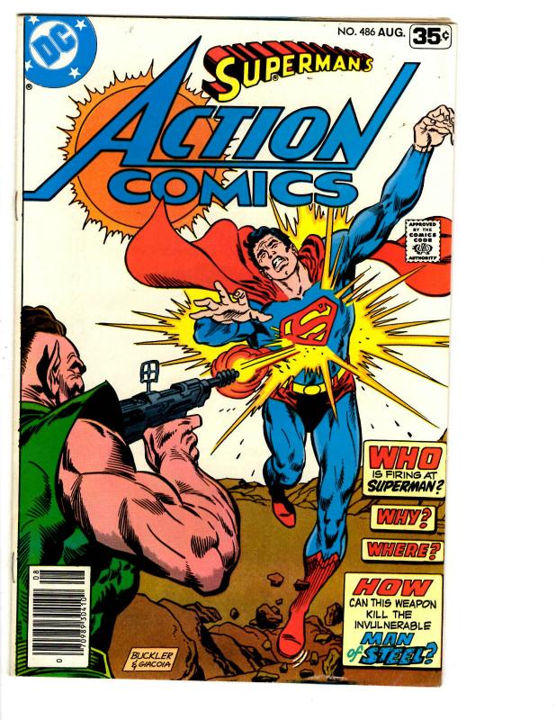 4 Action Comics DC Comic Books # 483 484 485 486 Superman Amazo Lois ...