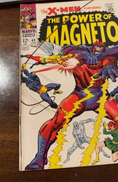 The X-Men #43 (1968)the power of Magneto see description | Comic Books ...