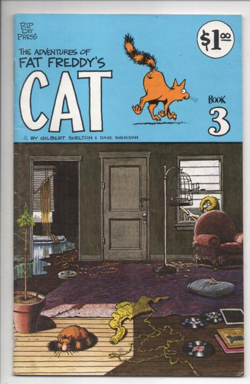 ADVENTURES of FAT FREDDY'S CAT #3 FN, Underground Shelton 1980 Rip Off ...
