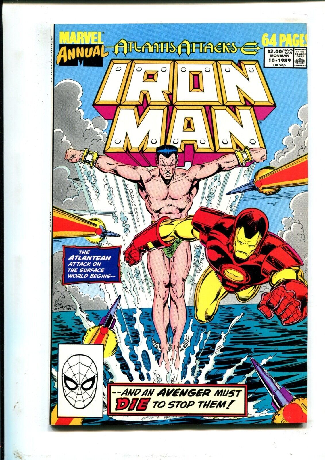 Iron Man Annual #10 - Bob Layton Cover Art. Namor Appearance. (9.2 OB ...