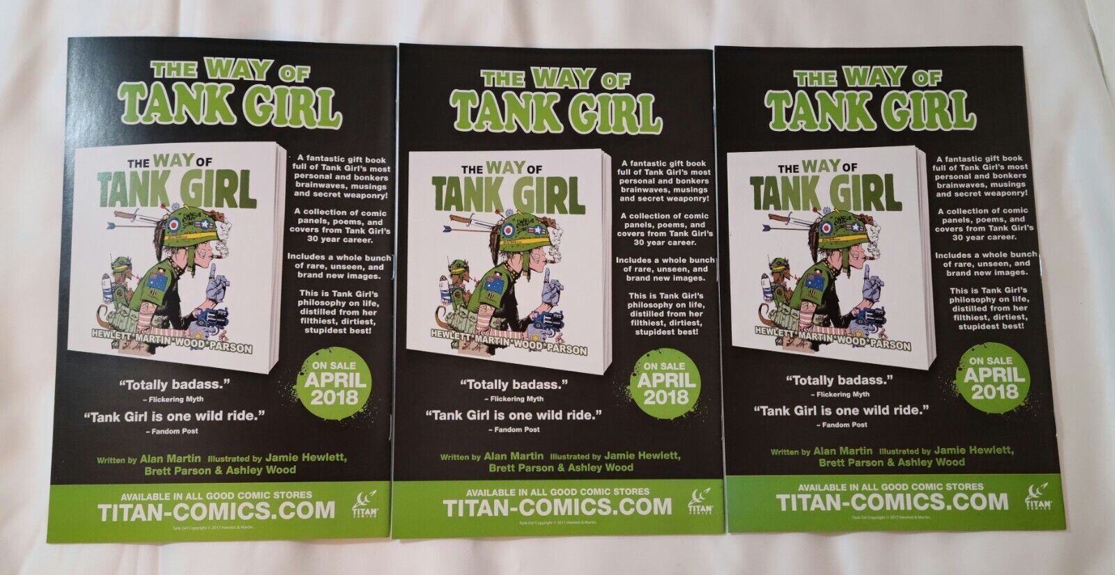 A Brief History Of Tank Girl #00, FCBD (Titan Comics 2018) 3 Copies, NM ...