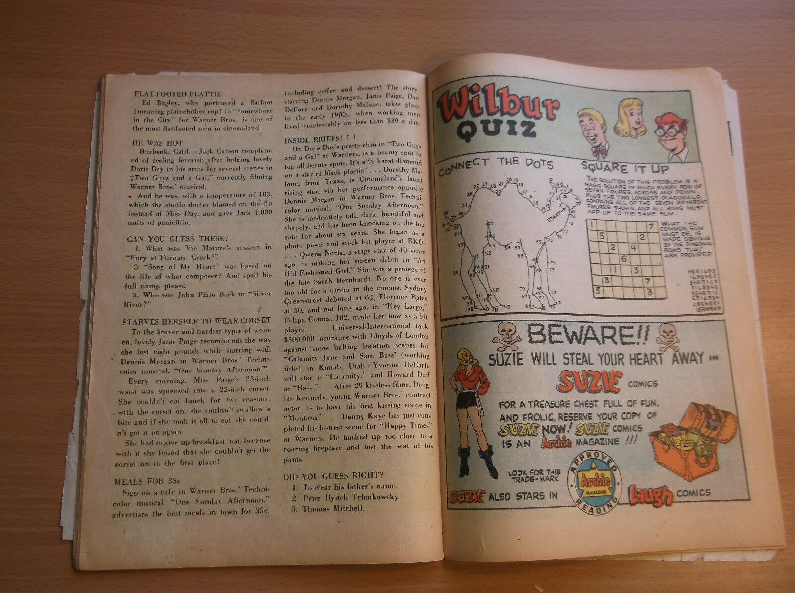 Archie Magazine: Wilbur Comics #24, Rare Golden AGE Comic, 1949, GD/VG ...