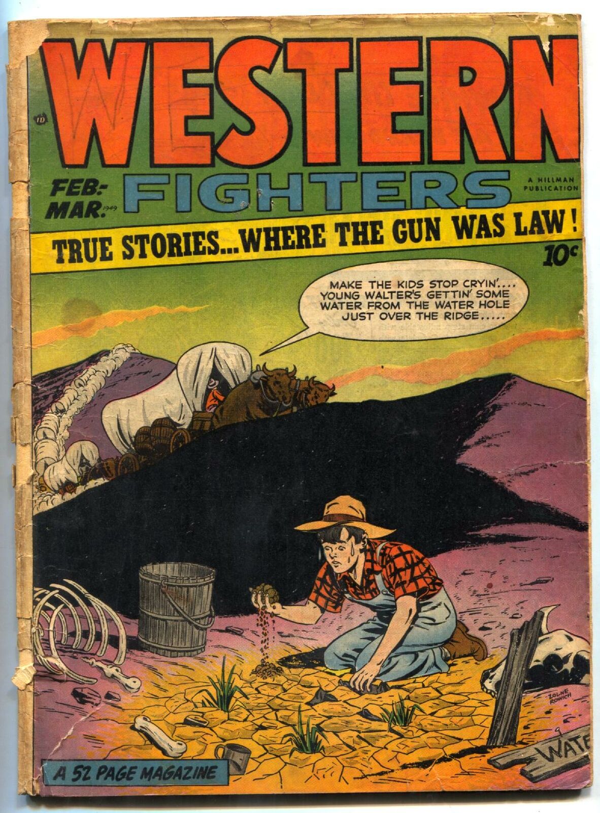 Western Fighters #6 1949-Hillman-Custer's Last Stand-Pecos Bill-Apache ...