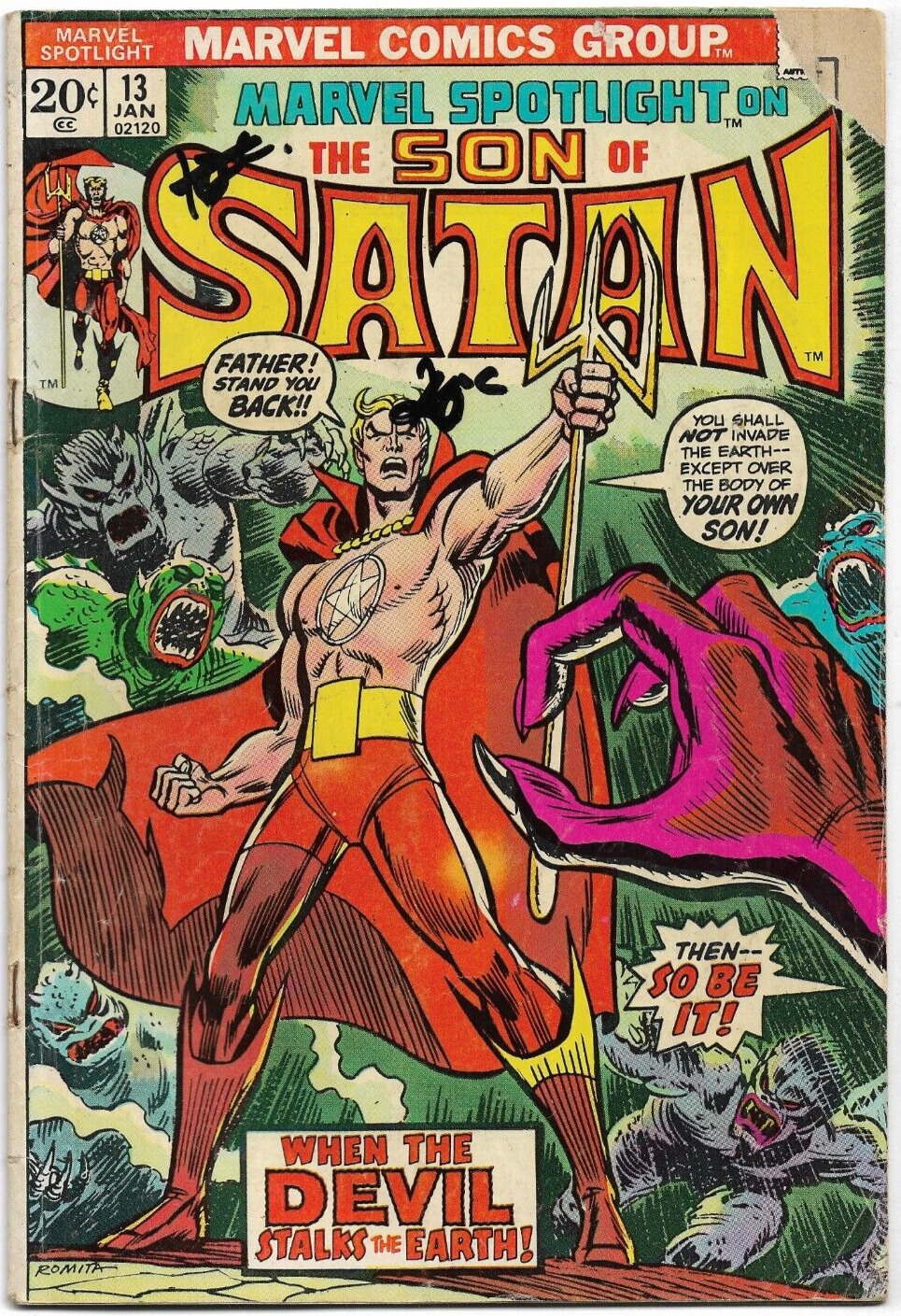 Marvel Spotlight#13 VG 1974 "Son of Satan" Bronze AGE Comics | Comic ...