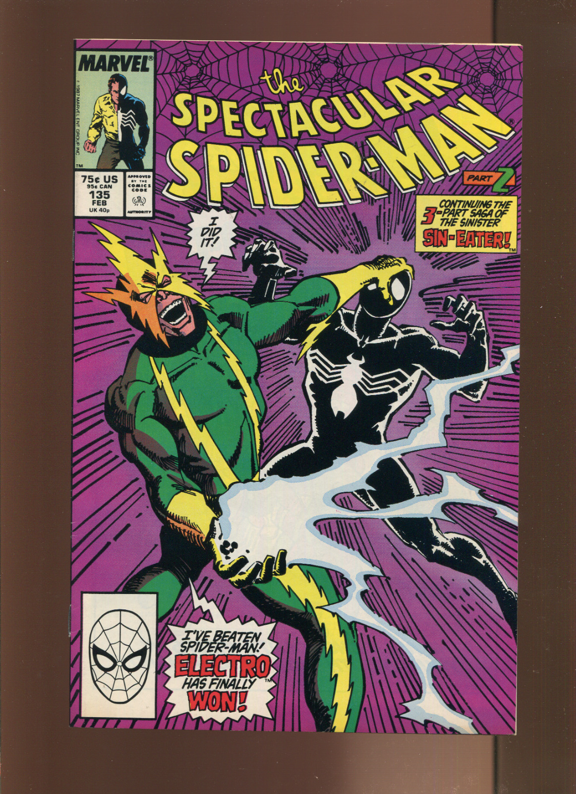 Spectacular Spiderman #135 - Sal Buscema Cover Art. Electro App. (8.5 ...
