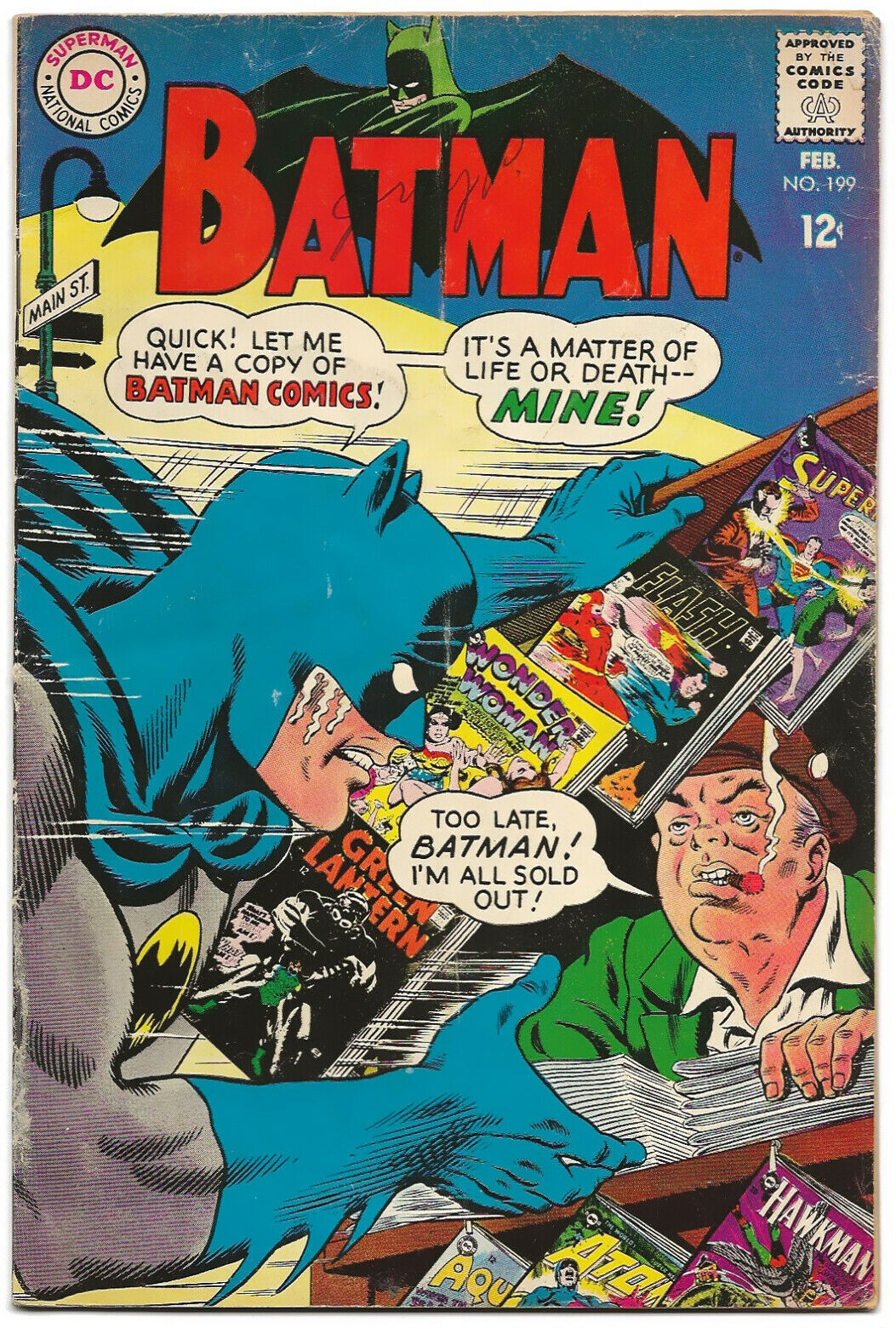 Batman #199 (1968) - Silver Age Batman vs. Comic Book Writer/Artist ...