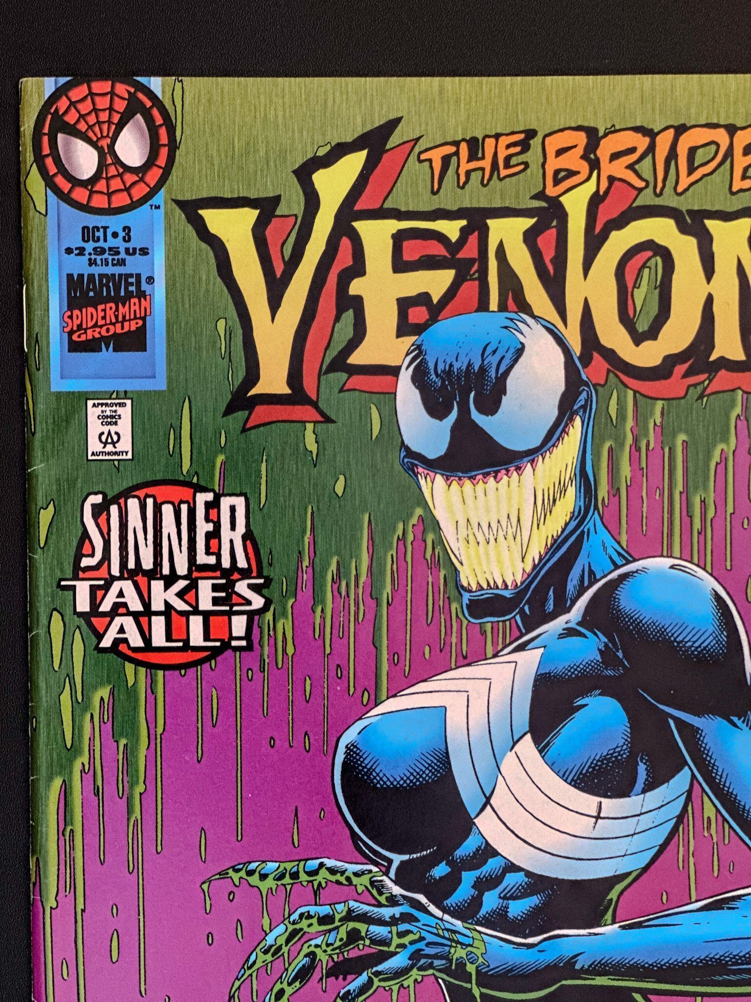 Venom: Sinner Takes All #3 (1995) VF KEY - 1st full app of She-Venom ...