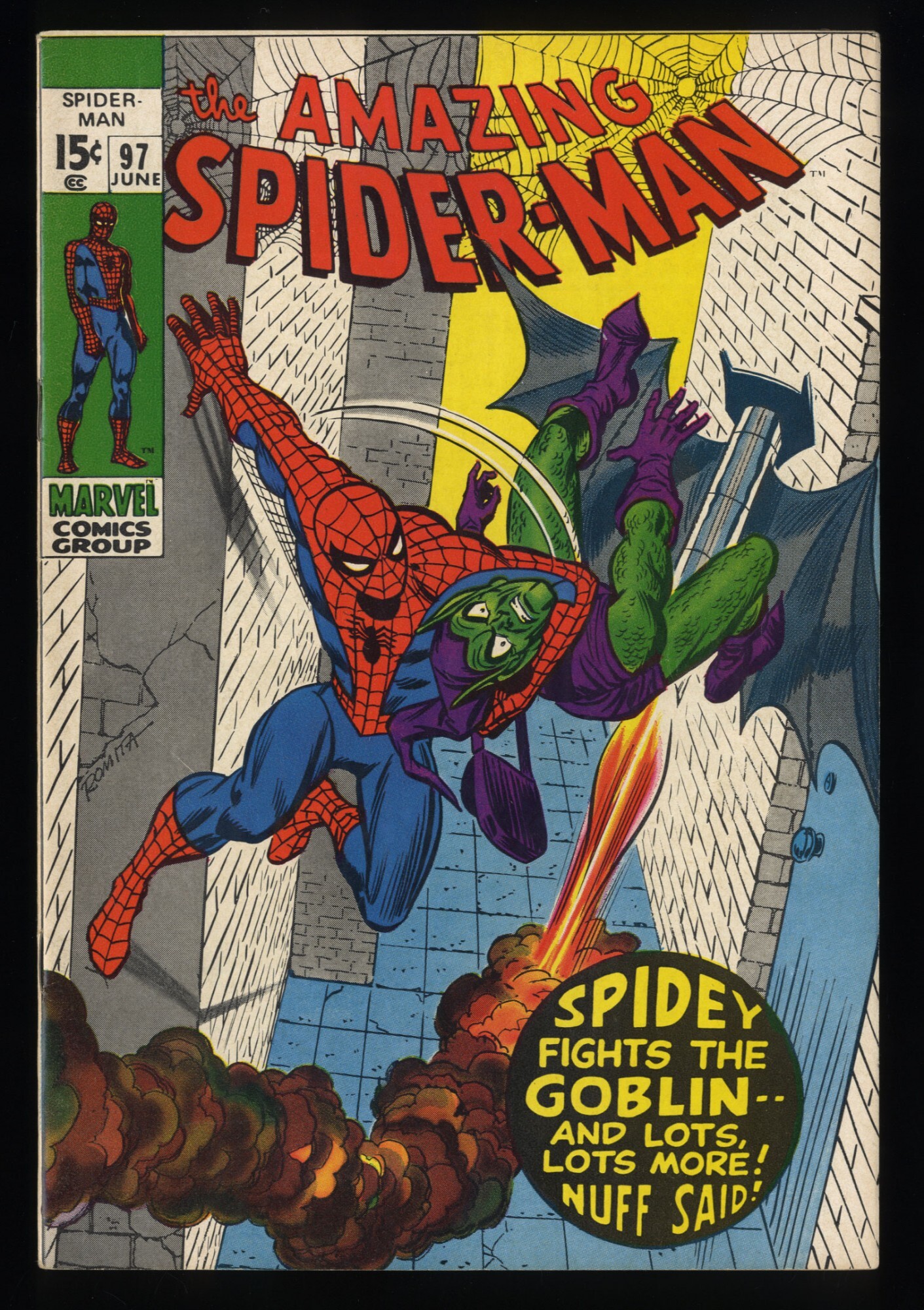 Amazing Spider-Man #97 VF 8.0 Drug Issue! Green Goblin! No CCA! | Comic ...