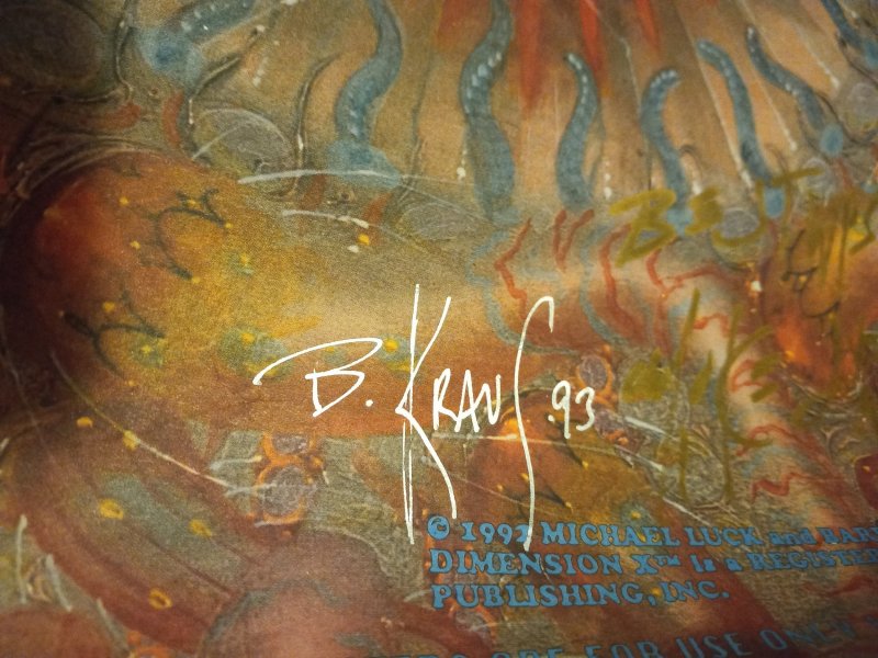 DIMENSION X, (1992) Comic Book Advertisement poster Signed by BARRY ...