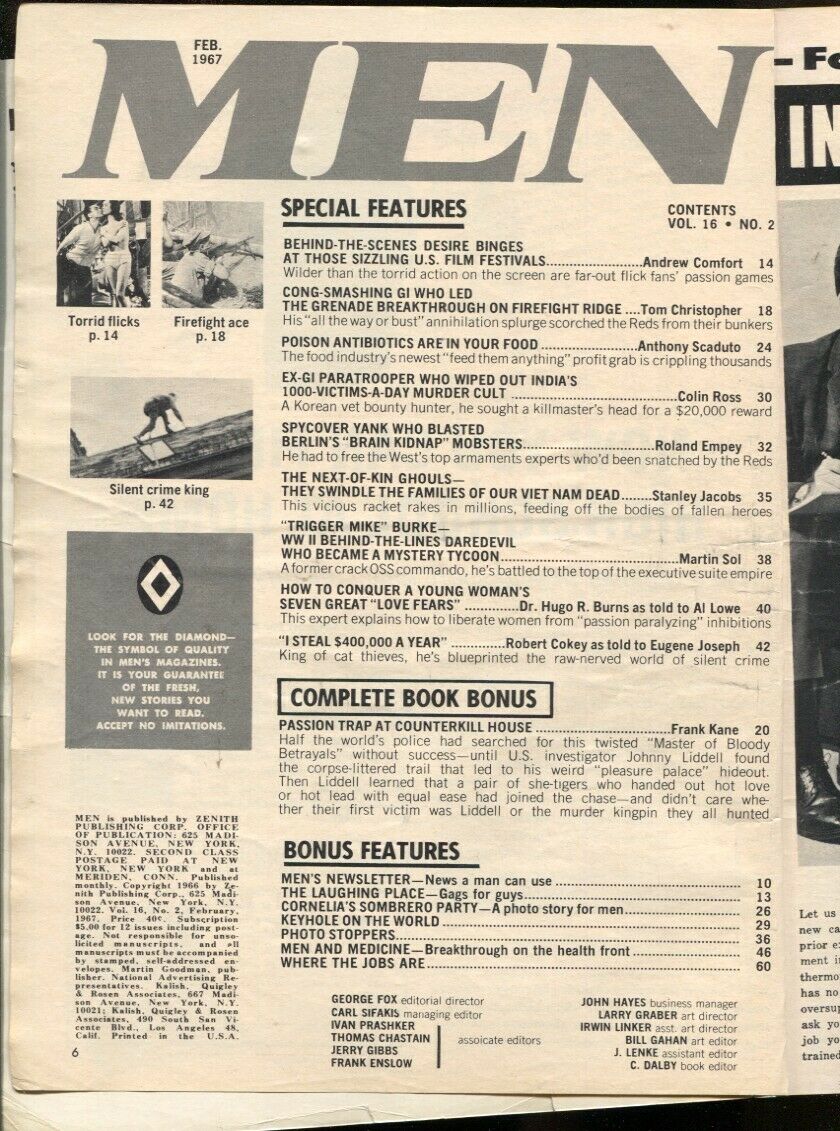 Men 2/1967-Atlas-Viet Cong Smashing GI-cheesecake-India's Murder Cult ...