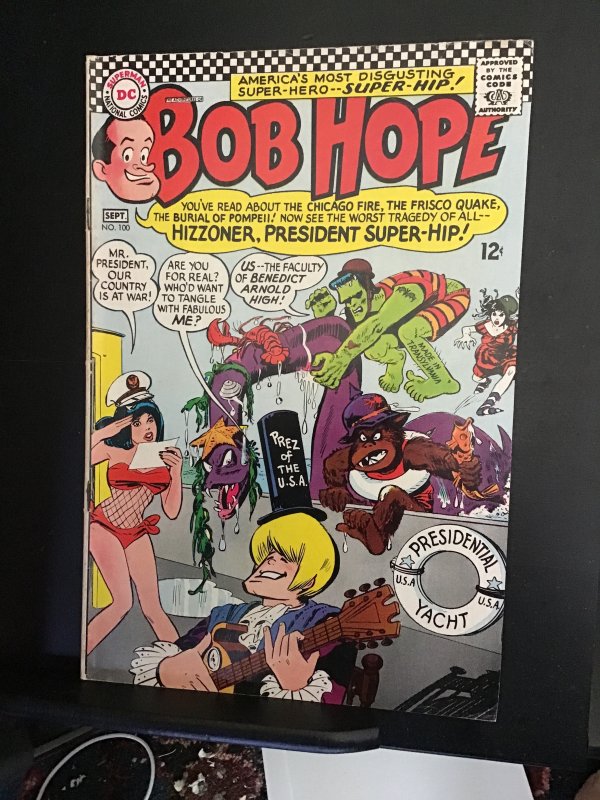 Adventures of Bob Hope #100 (1966) President Super-Hip! MGM monsters FN ...