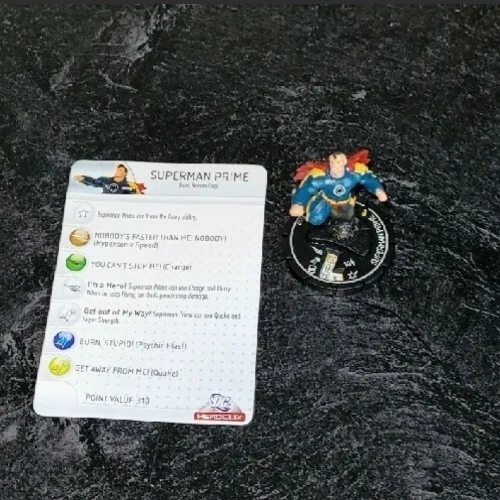 Heroclix Arkham Asylum Superman Prime #060 Super Rare figure w/card ...