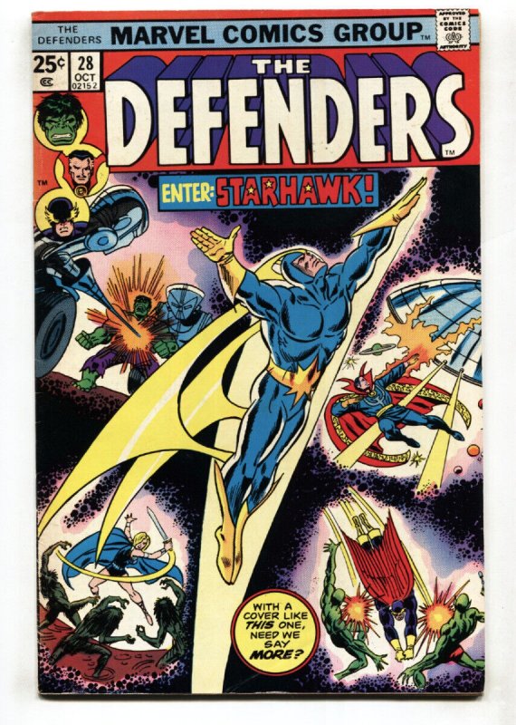 The Defenders #28 1975-Starhawk Comic Book FN/VF | Comic Books - Bronze ...