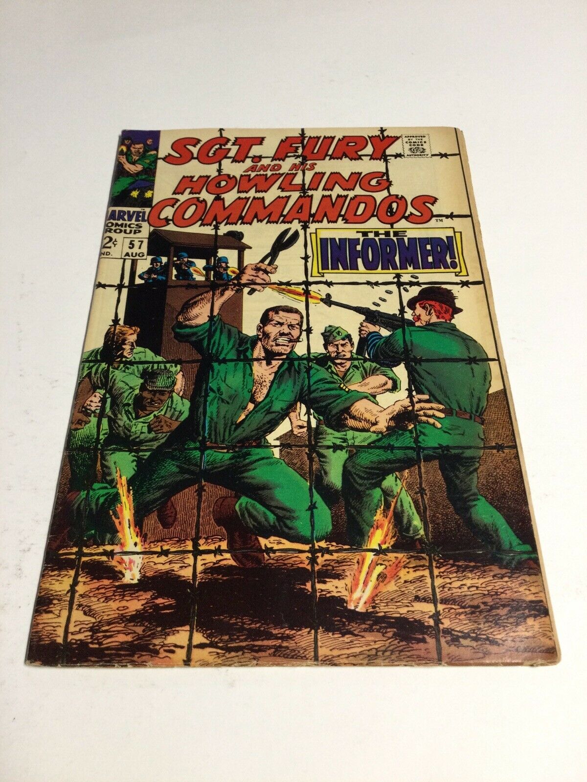 Sgt Fury and His Howling Commandos 57 Fn- Fine- 5.5 hole punched Marvel ...