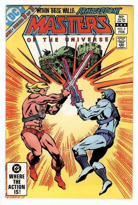 He-Man vs Skeletor Cover Masters of the Universe #3 Feb 1983 DC Mini ...