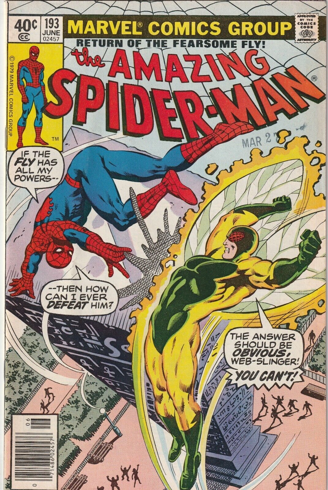 The Amazing Spider-Man # 193 VF- Marvel 1979 Fly Appearance [T7 ...