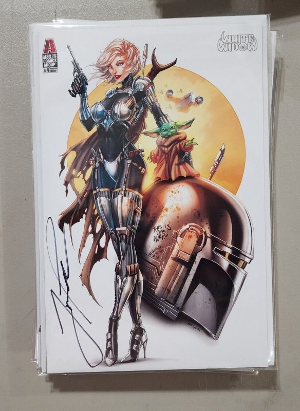 White Widow #4 Jamie Tyndall Mandalorian Cosplay Absolute Comics NM ...