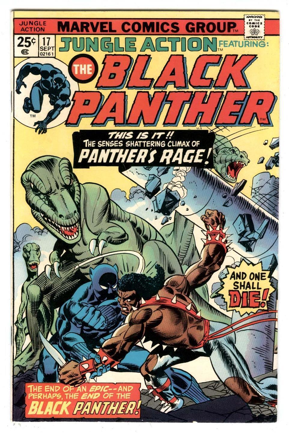 Jungle Action #17 Sept. 1975 Black Panther's Rage Death of Erik ...