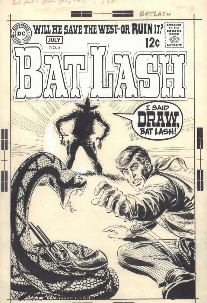 Bat Lash #5 Cover - Bat Lash vs. Sergio Aragones w Snake- 1969 art by ...